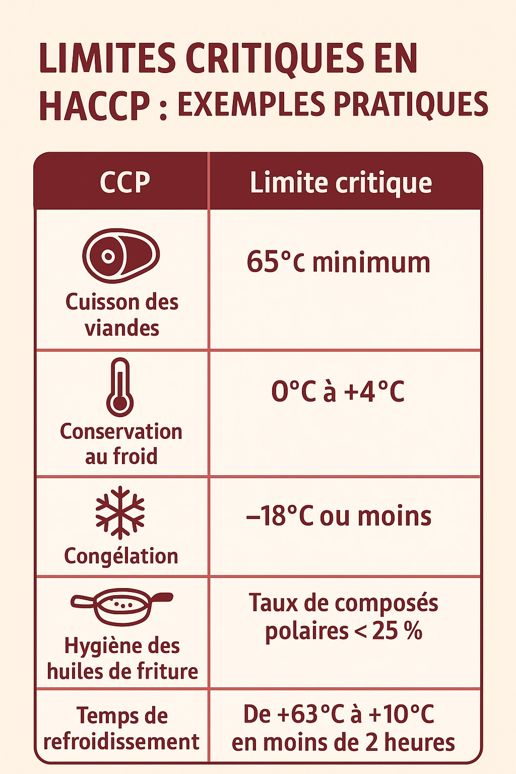 Fixer les limites critiques en HACCP : exemples pratiques - RCV EXPERT
